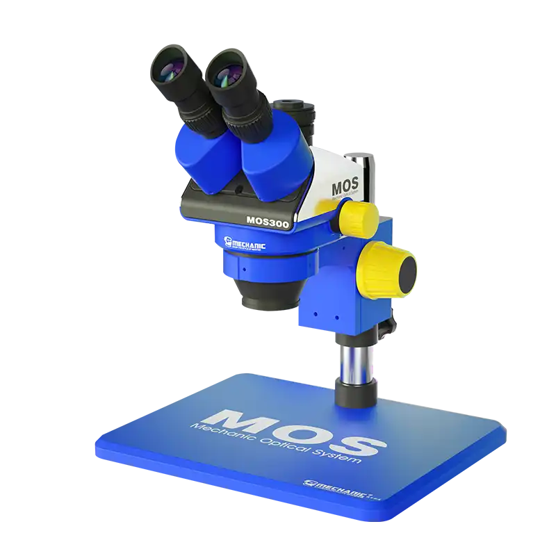 MECHANIC MOS300-B11 BLUE Trinocular 6-45X Stereo Microscope - ACIL SHOP